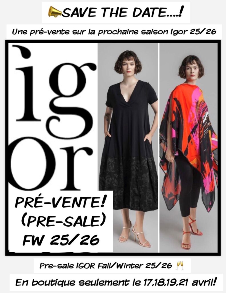 Un privilège pour vous…. Save the date to shop and pre-order the new ...
